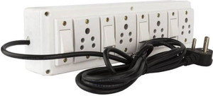 cromium Extension Switch Board 4 Socket & 4 Switch with long Power ...
