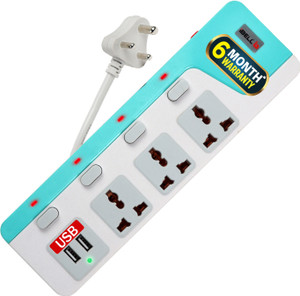 iBELL SG324X Spike Guard, Individual Switch, USB Ports, 2500W, 3M Cord ...