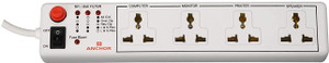 Anchor By Panasonic 4 way 6A International Socket with Single Switch ...