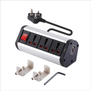 MX Premium Power Console 16 Amp 3 Universal Sockets + 2 USB Port (4178 ...