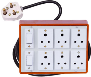 JELECTRICALS 5 Meter Copper Wire 6 Socket Extension Boards Price in ...