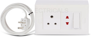JELECTRICALS Premium Modular Extension Board With 3 Core Wire 2 Socket ...