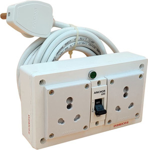 INDRICO 16A Electric Multi Outlet Extension Board Box with MCB 2 Socket ...