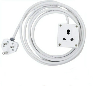 INDRICO Socket 15/16 AMP 1.5mm 3 Core Heavy Wire Extension Board (White ...