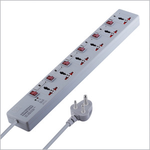 MX Universal Power Strip 5 Amp Individual Switch With Fuse 2955_3M 6 ...