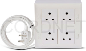 Cordnet Premium Modular Extension Board With 3 Core Wire 4 Socket ...