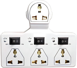 moma monia enterprise 4 Universal Socket 3 Switch Multi Plug 4 Socket ...