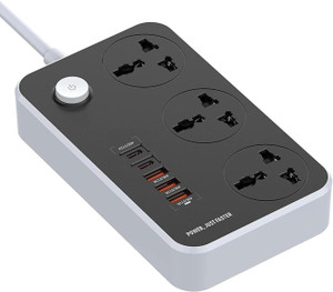 Hupla 8 in 1 Power Strip Extension Board with 3 USB, 2 Type-C Ports, 3 ...