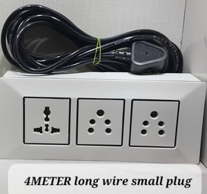 BAHUL Modular extenstion board 4meter small plug 3 Socket Extension ...