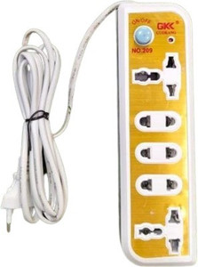 guokang 5 Socket Extension Cord With Switch, FUSE and Led Indicator ...