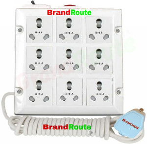 BrandRoute Power Socket Extension Board Heavy Duty With MCB 9 Socket ...
