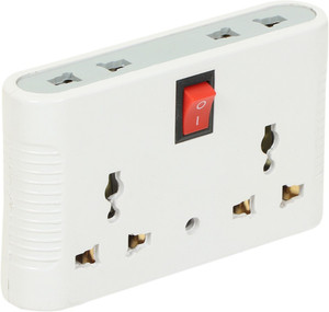 oe 4 Way Multiplug with Two Universal Sockets (Pack of 1) 4 Socket ...