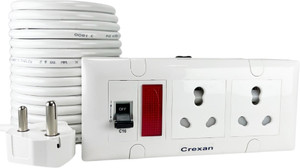 crexan Extension Box 2500W/240V+16A Socket+MCB+Indicator+6A small Plug ...