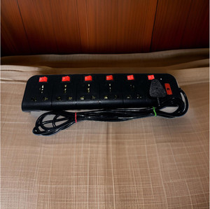 TOOLART 6 Switch 6 socket extension Board with 3mtr wire 6AMP WIR141 6 ...