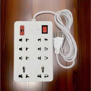 TOOLART Pin Extension Board Flex Box 3 Meter Power Cable 8 Socket ...