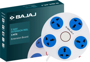 BAJAJ 5 Way Extension Reel 3 MTR 5 Socket Extension Boards Price in ...