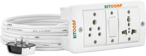 BITCORP Extension Box (1500W) 6A 2 Way Multi Pin Outlet 1 Switch With 2 ...