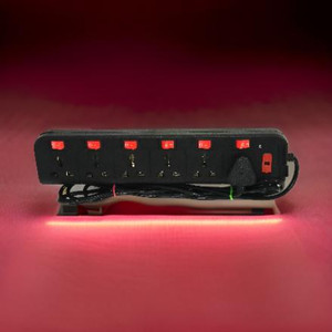 TOOLART 6 Switch 6 socket extension Board with 3mtr wire 6AMP WIR337 6 ...