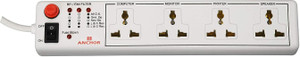 Anchor By Panasonic 4 way 6A International Socket with Single Switch 4 ...