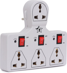 Flipkart SmartBuy 4 UNIVERSAL SOCKET 3 SWITCH MULTI PLUG EXTENSION ...
