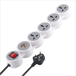 MX Universal Sockets Snake Surge Protector with 15 Amp Master Switch ...