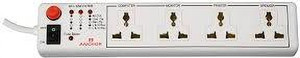 ANCHOR Panasonic 4way 6A international Socket with single switch 4 ...