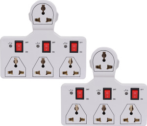Digiway 4 UNIVERSAL SOCKET 3 SWITCHES MULTI PLUG EXTENSION BOARD(Pack ...