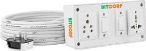 BITCORP Extension Box (1500W) 6A, 2 Way Multi Pin Outlet 2 Switch With ...