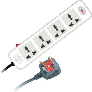 MX 4 OUTLET UNIVERSAL POWER STRIP 5 AMP. W/POWER INDICATOR & CIRCUIT ...