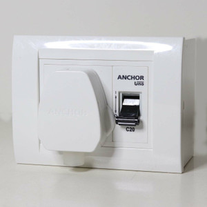 ANCHOR 20 Amp Socket With Mini MCB Modular Box For AC, Heater, Power ...
