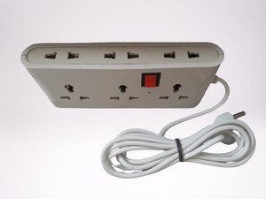 hybite 6 Socket 1 Switch 6A Universal Socket Surge Protector 2 Meter ...