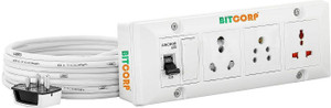 BITCORP Extension Box 6A 16A 20A 3 Socket 1 Switch MCB (2500W) With 2 ...