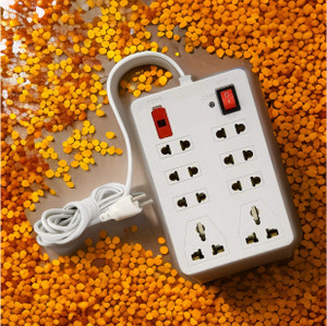 DM OVERSEASE Pack of 1 - 8+1 with Fuse Mini Strip, 8 Socket Extension ...