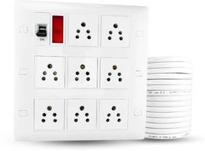 crexan 8 Sockets Extension Board with 16A MCB,Indicator - 2000W Heavy ...