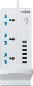 Frontech Multi Plug Power Strip with Spike|6 USB Ports | 3 Universal ...