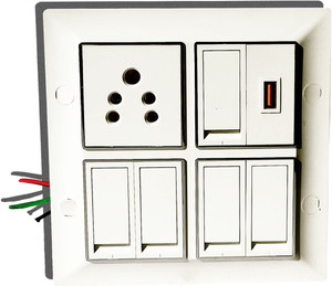 SSM Multipurpose Switchboard with USB port 1 Socket Extension Boards ...