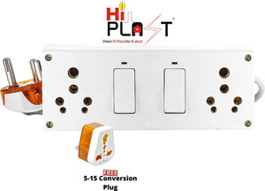 HI-PLASST White 16a Switch board(5yard) with two 16amp switches and ...