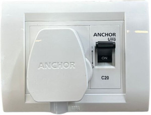 ANCHOR 20C Socket With Mini MCB Modular Box For AC, Heater, Power ...