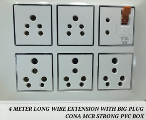 BAHUL Modular extenstion board WITH CONA MCBAND CONA SWITCHES 6 Socket ...