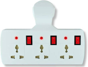 TOOLART 3 Multi-Plug with Individual Switches, LED Indicators Fuse 3 ...
