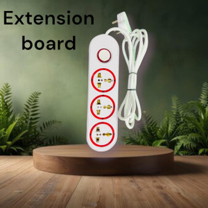 Aoriyon NB-S8 3 Socket Extension Cord 6 Ampere with 1 Switch, LED Three ...