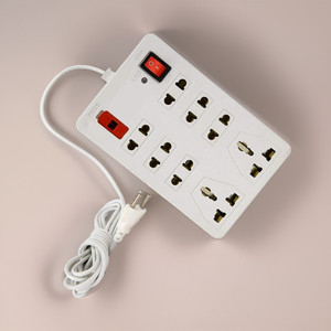 TOOLART 2 Pin Extension Board Flex Box 2.5 Meter Power Cable 8 Socket ...