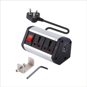 MX Premium Power Console 16 Amp 2 Universal Sockets + 2 USB Port (4177 ...