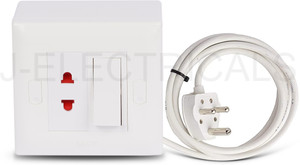 JELECTRICALS Premium Modular Extension Board With 3 Core Wire 1 Socket ...