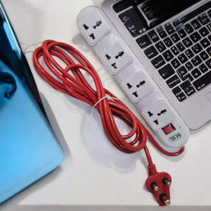 HS Extention RED AND WHITE EXTENTION STRIP_HIT010 4 Socket Extension ...
