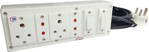 Sinha Electricals 2-2PIN 2-5PIN SWITCH & FUSE EXTENSION BOARD WITH 3 ...