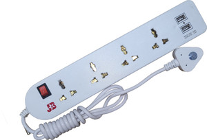 JB Power 4 Sockets and Single Rocker Swtich with Two USB Battery ...