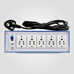 Heptix Extension Board 5 Socket & 1 MCB Board with 3 Yard wire 5 Socket ...
