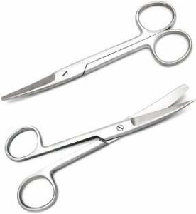 mediwave Surgical Instrument Dressing Scissor Straight and Curved Sharp ...