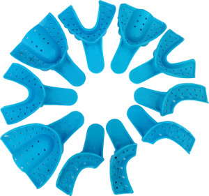 KJCSurgical Dental Plastic Autoclavable Alginate Impression Tray (Blue ...